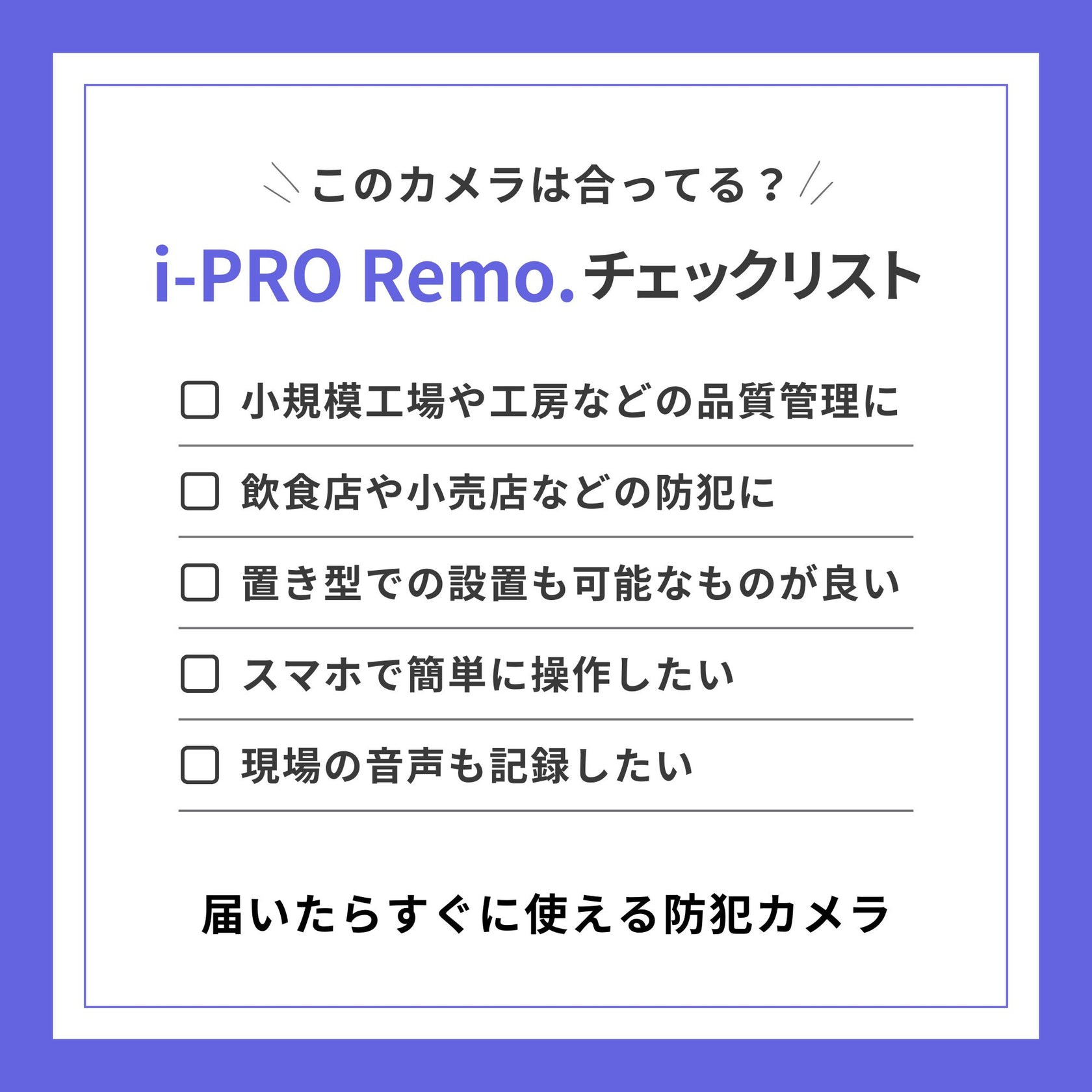[PTカメラ] 遠隔で操作可能な無線カメラ + i-PRO Remo.永年ライセンス - 屋内用 - 64GB – i-PRO Remo. 公式通販サイト